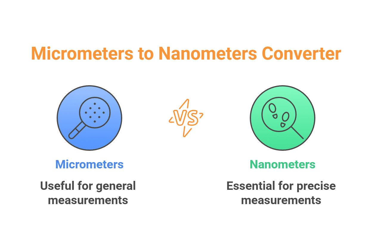 Micrometers to Nanometers Converter
